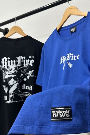 Camiseta Streetwear aNgel Fire - Preto